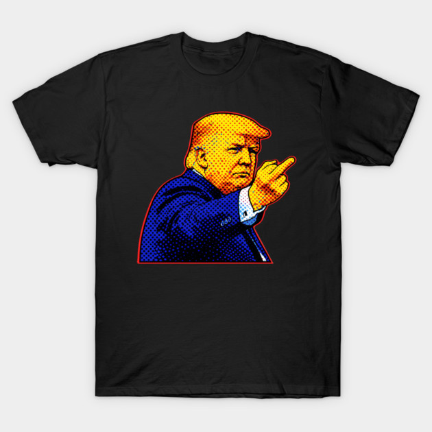 Trump Middle Finger Meme 2026 - Trump Middle Finger - T-Shirt | TeePublic