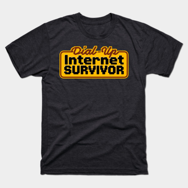 Dial-Up Internet Survivor Retro Computer Humor - Retro Tech - T-Shirt ...