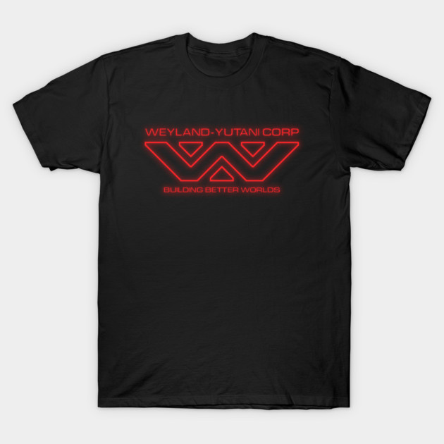 Alien Weyland Yutani Corp Red Neon Logo - Weyland Yutani - T-Shirt ...