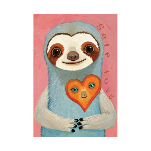 Self-love Sloth - Self Love Sloth - T-Shirt | TeePublic