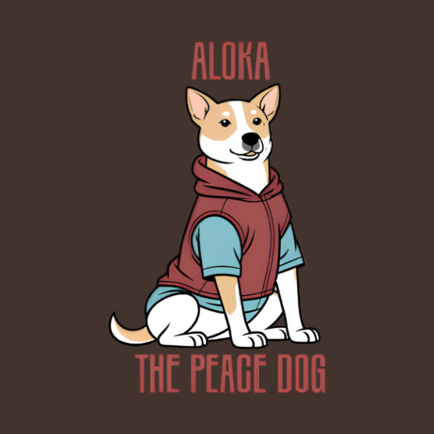 Peace Walking Monk & Aloka Dog Minimalist Zen Art Shirt, Walk For Peace ...