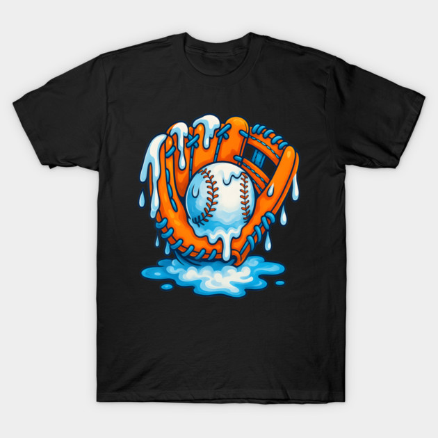 Baseball Drip Team For And Ice Cream - Baseball Drip Cool - T-Shirt ...
