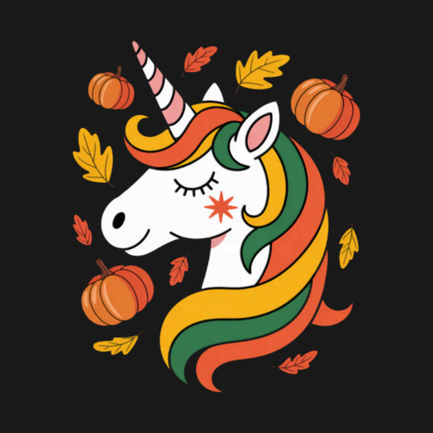 Unicorn Thanksgiving Day Cute Pumpkin Pie Turkey Fall Autumn ...