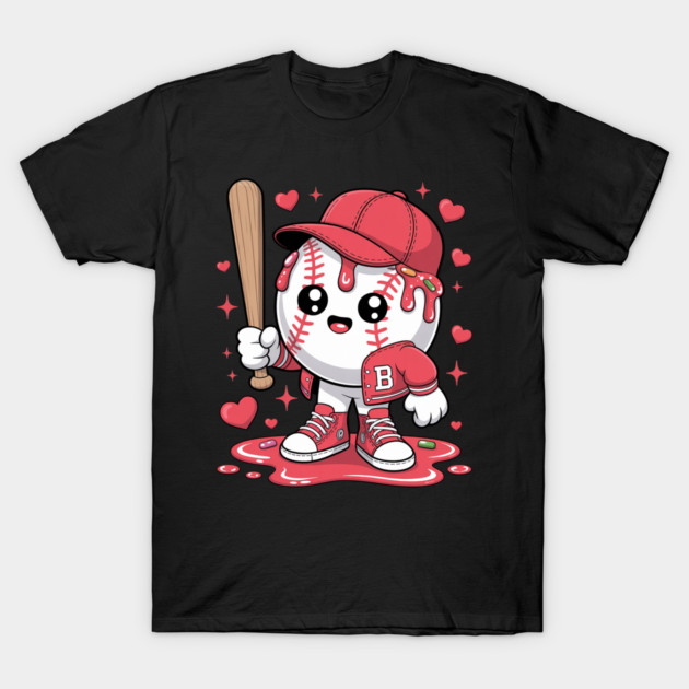 Baseball Drip Ice Cream - Baseball Drip Ice Cream - T-Shirt | TeePublic