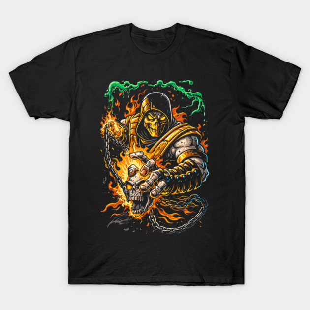 Fire Ninja (Scorpion Style) - Mortal Kombat Inspired - T-Shirt | TeePublic