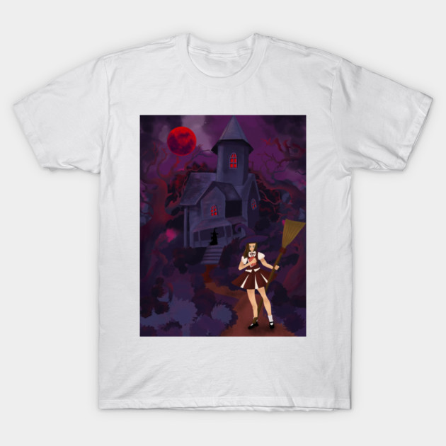 Spooky Witch House - Halloween - T-Shirt | TeePublic