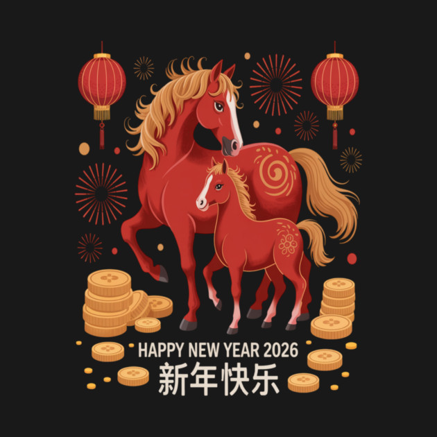 Year of the Horse 2026 - Year Of The Horse 2026 - T-Shirt | TeePublic