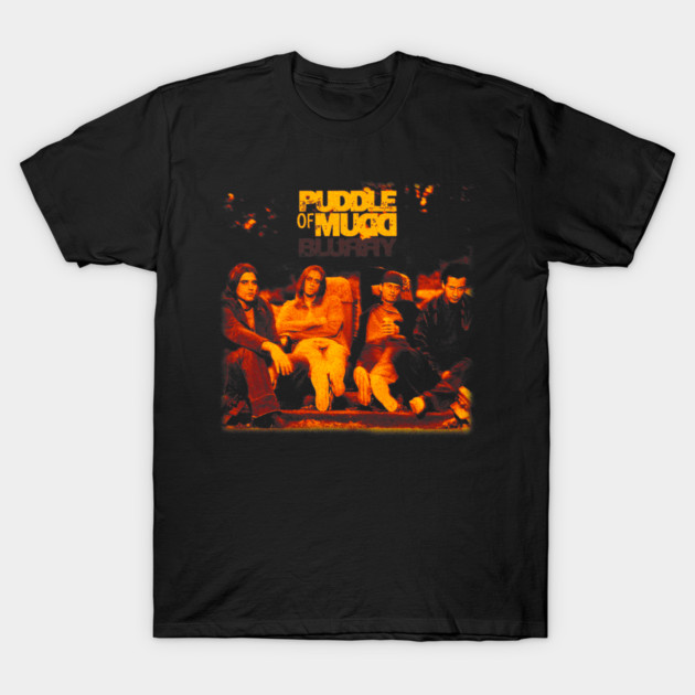 Red And Orange Gradient Silhouette Grunge - Puddle Of Mudd - T-Shirt ...