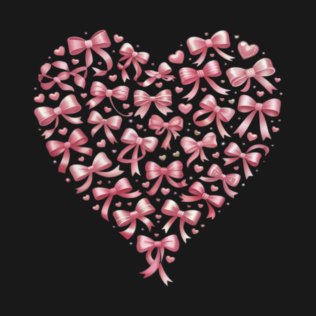 Valentine Coquette Pink Bow Heart - Valentine Coquette Pink Bow Heart ...