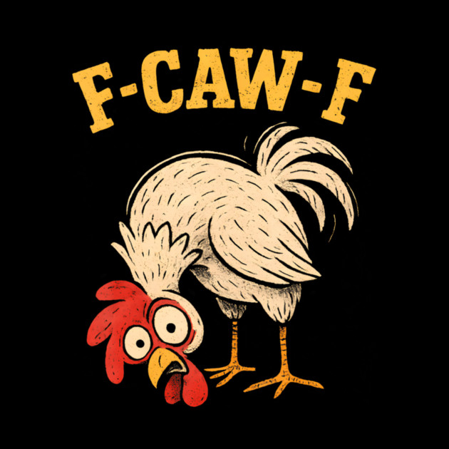 F Caw F Rooster Fcawf Chicken Farm Bird Fawk Off - Funny Rooster Saying ...