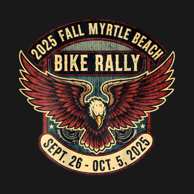 2025 Fall Myrtle Beach Bike Rally With Art On Back - Myrtle Beach Rally ...