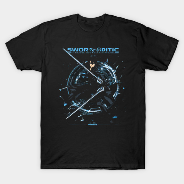 Kirito Dual Wielding Sword Art Online - Kirito - T-Shirt | TeePublic