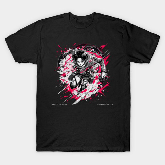 Levi Ackerman Attack on Titan Art - Attack On Titan - T-Shirt | TeePublic