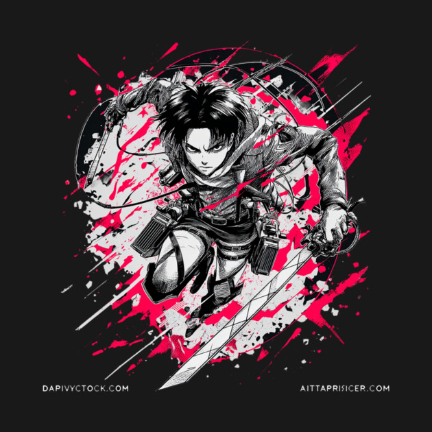 Levi Ackerman Attack on Titan Art - Attack On Titan - T-Shirt | TeePublic