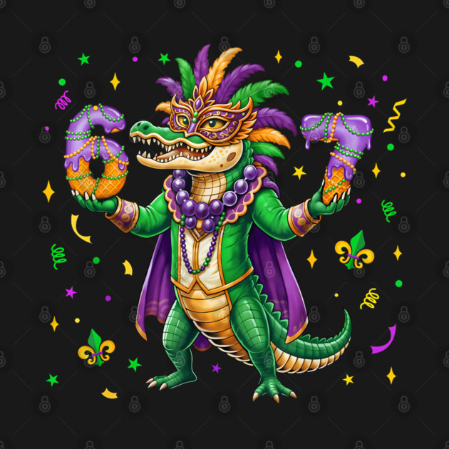 Alligator Six Seven 6 7 Meme Mardi Gras Carnival Kids Boys - Mardi Gras ...