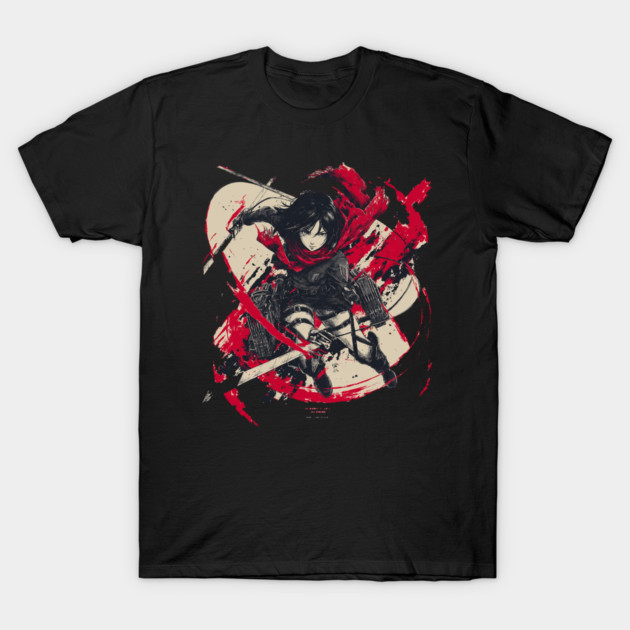 Mikasa Ackerman Attack on Titan Anime - Mikasa Ackerman - T-Shirt ...