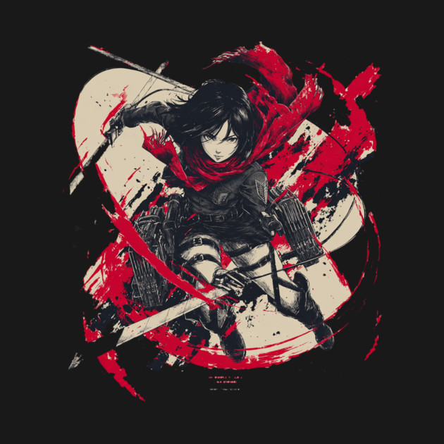 Mikasa Ackerman Attack on Titan Anime - Mikasa Ackerman - T-Shirt ...