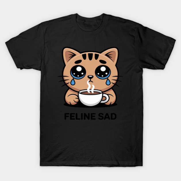 Feline Sad - Feline Sad - T-Shirt | TeePublic
