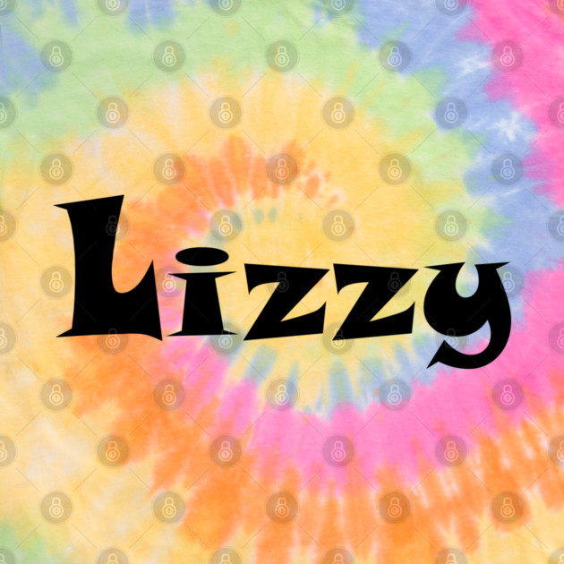Lizzy Name Design - Cute Font, Minimalist, with Black Lettering ...
