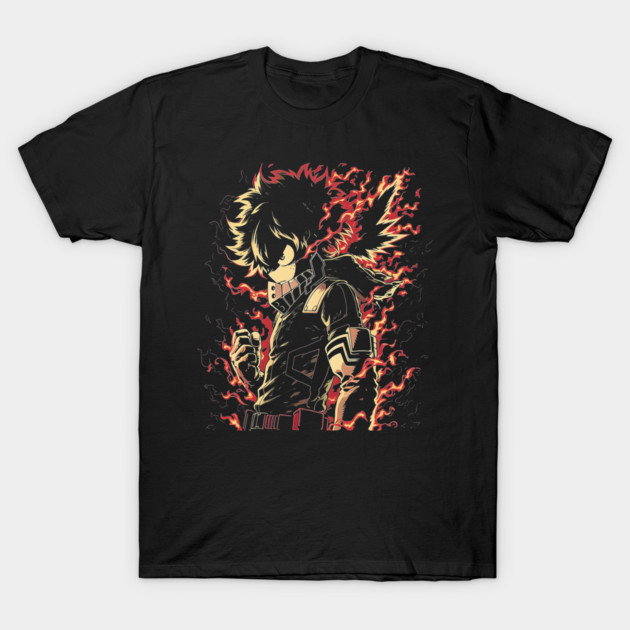 Deku Full Cowl Fire My Hero - Izuku Midoriya - T-Shirt | TeePublic