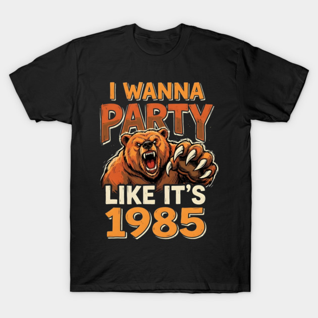 1985 Chicago Party Bear - Chicago Football - T-Shirt | TeePublic