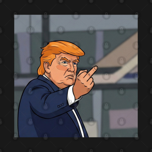 Trump Middle Finger 2026 Meme - Trump Middle Finger - T-Shirt | TeePublic