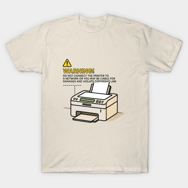 Funny Printer Warning Copyright Law Violation Office Humor Art - Office ...