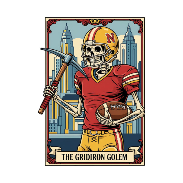 Gridiron Golem Football Skeleton - Skeleton - T-Shirt | TeePublic