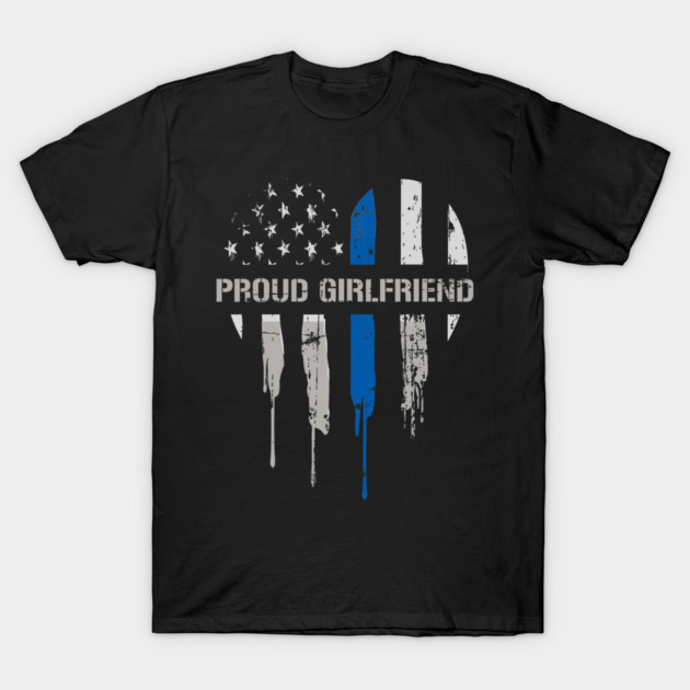 Proud Girlfriend Thin Blue Line Police Officer Support Women - Police ...