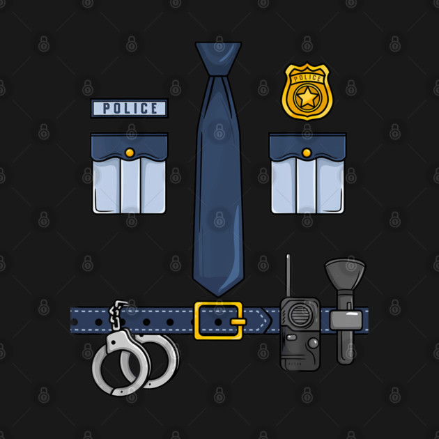 Halloween Policeman Costume Police Officer Uniform Belt Kit - Policeman ...