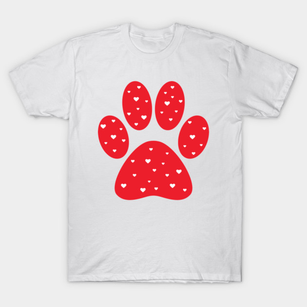 Love Paw Print – Cute Valentine Pet Lover - Dog Paw - T-Shirt | TeePublic