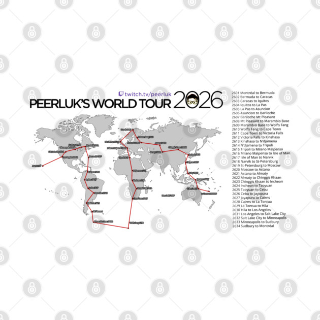 Peerluk World Tour 2026 - Flight Simulator - T-Shirt | TeePublic