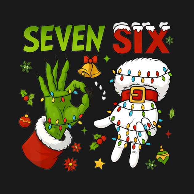 Six Seven 67 6 7 Elf Hand ns - Funny Christmas Elf - T-Shirt | TeePublic