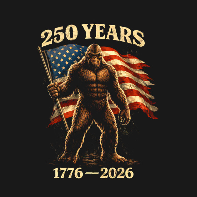 Bigfoot 250 Years of Freedom – USA 1776–2026 Patriotic - 250 Years 1776 ...
