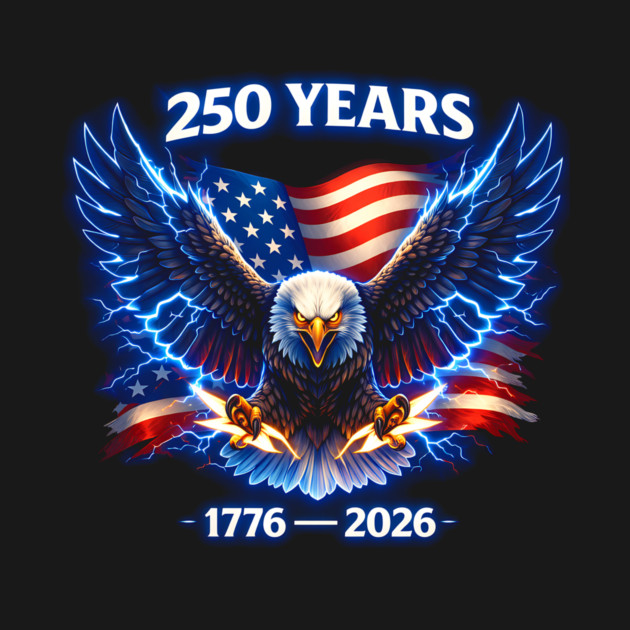 USA 250 Years Eagle Neon – 1776–2026 Independence - 250 Years 1776 2026 ...