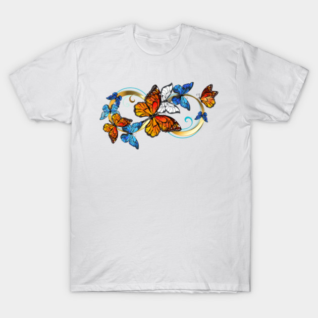 Infinity of monarch butterflies - Butterflies - T-Shirt | TeePublic