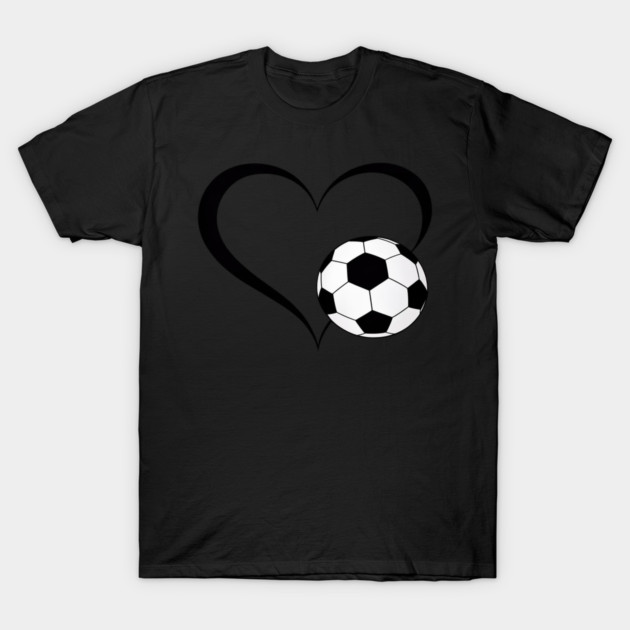 Soccer Ball Heart - Soccer Ball Heart - T-Shirt | TeePublic