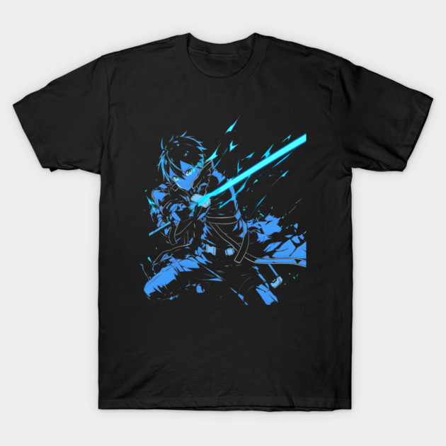 Kirito Blue Neon Sword Art Online - Kirito - T-Shirt | TeePublic