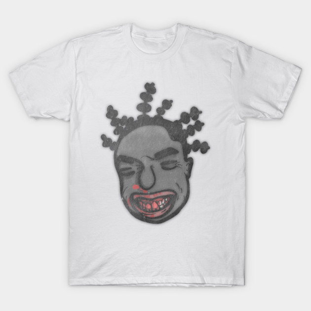 Manic Grin Grunge Face - Strained Face - T-Shirt | TeePublic