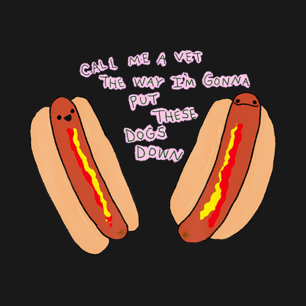Call Me A Vet Hot Dog Pun Cartoon - Funny Hot Dog Pun - T-Shirt | TeePublic