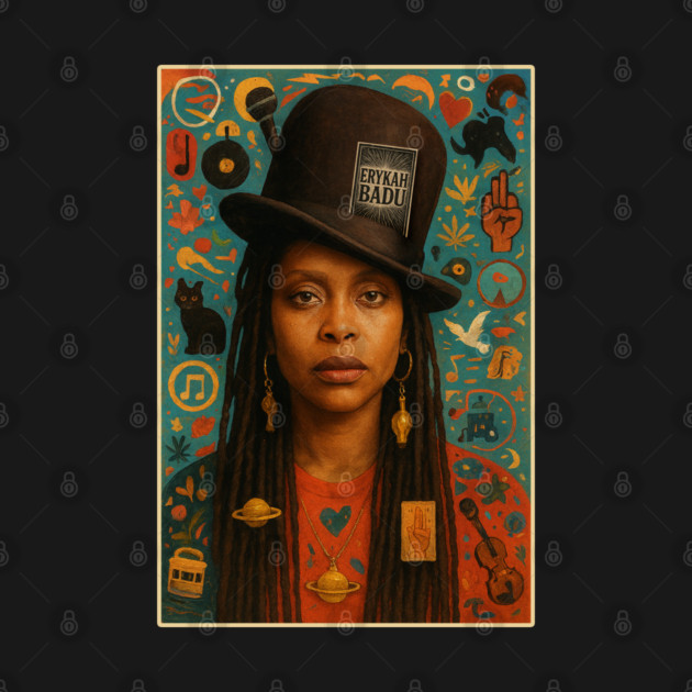 Erykah Badu Singer - Erykah Badu - T-Shirt | TeePublic