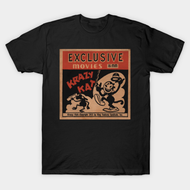 Krazy Kat 16 MM Cartoon Movie Art Crazy Cat Retro - Krazy Kat - T-Shirt ...