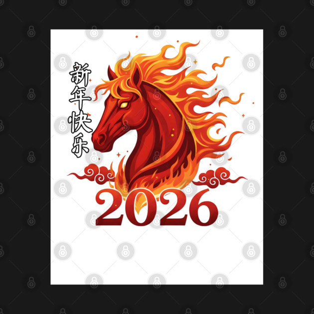 Year of Horse 2026 Happy Chinese Lunar New Year Horse Zodiac - Happy ...