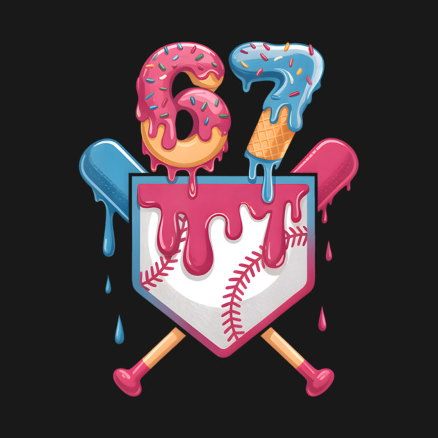67 Ice Cream Drip Six Seven Pride 6 7 Ice Cream Drip - Meme Pride - T ...