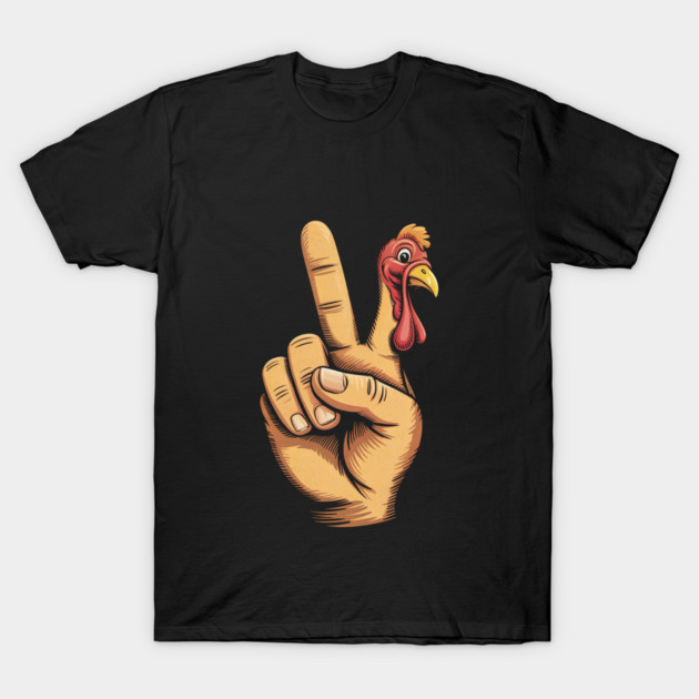 Peace Sign Turkey Hand Cool Thanksgiving Hippie - Peace Sign Turkey ...