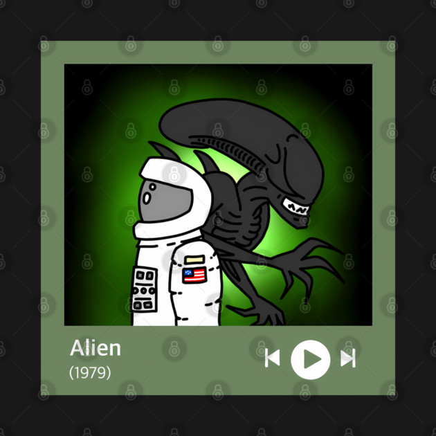 Alien Spotify Cover Image - Custom Alien Art - T-Shirt | TeePublic