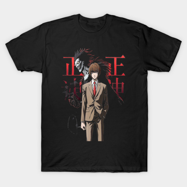 Light Yagami with Ryuk Death Note - Light Yagami - T-Shirt | TeePublic