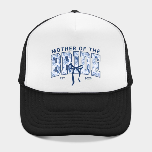 Mother Of The Bride 2026 Mrs Est 2026 Coquette Bow Blue Toile ...