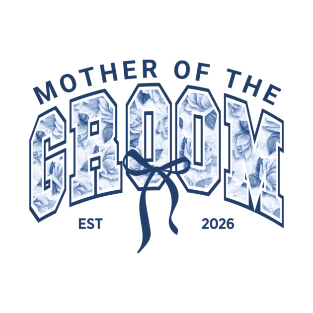 Mother Of The Groom 2026 Blue Coquette Bow Matching Bridal Shower ...