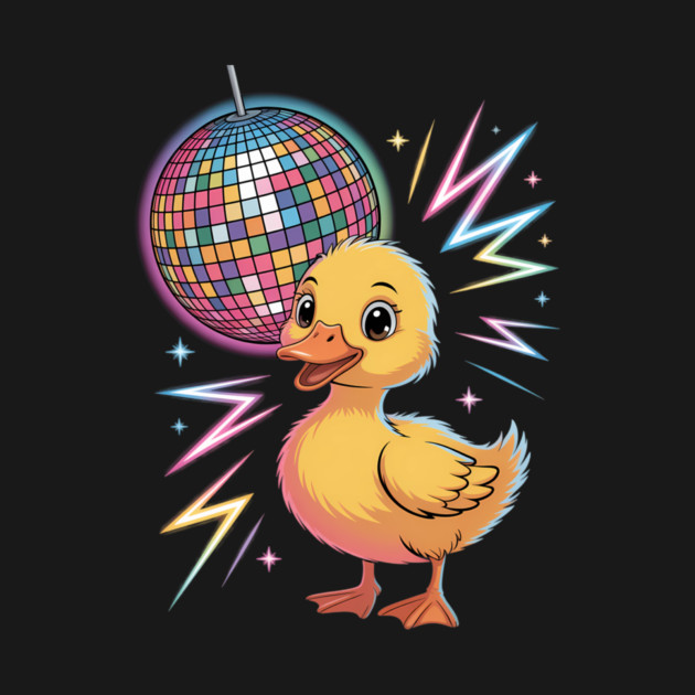 Duck Disco Dancing Disco Ball Music - Duck Disco Dancing - T-Shirt ...